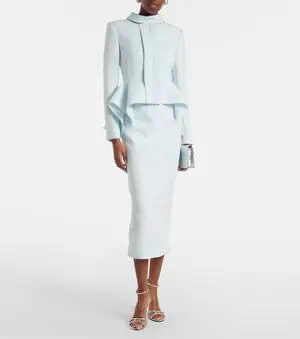Roland Mouret Peplum Crepe Blazer