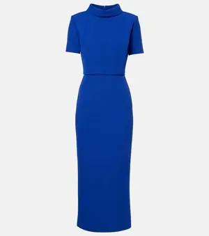 Roland Mouret Crepe Midi Dress - Blue