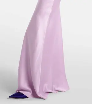 Stella McCartney Envers Satin Slip Dress - Purple