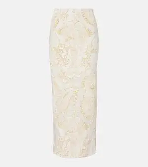 Roberto Cavalli Printed Midi Skirt