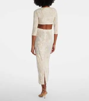 Roberto Cavalli Printed Midi Skirt