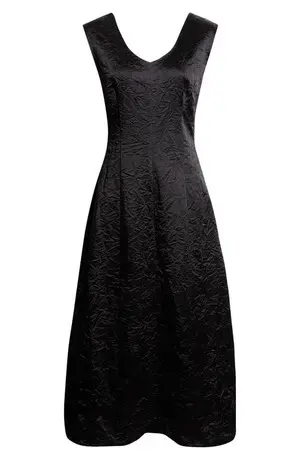 Partow Koda Crinkle Cotton Blend Midi Dress