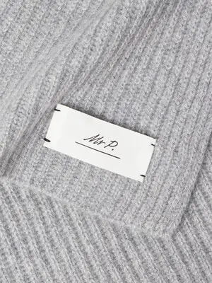 Mr P. Ribbed Cashmere Scarf - Gray