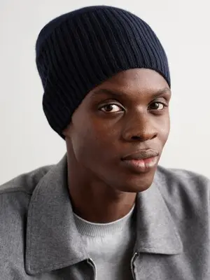 ALLUDE Ribbed Cashmere Beanie