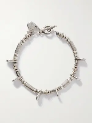 PEYOTE BIRD Platero Sterling Multi-stone Beaded Bracelet - Silver