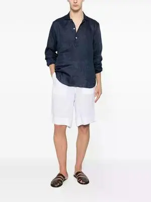 Tagliatore Long-sleeve Polo Shirt - Blue