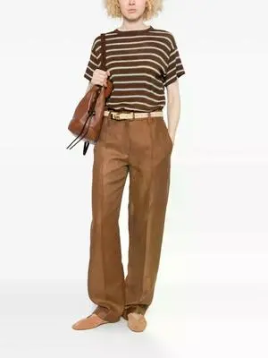 Brunello Cucinelli Striped Crew Neck T-shirt