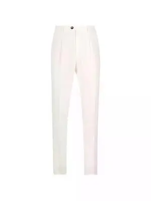 Brunello Cucinelli Pleated Tailored Trousers - White