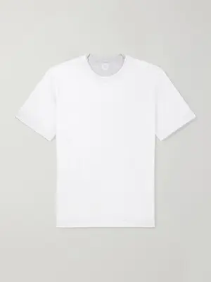 Eleventy Giza Cotton-jersey T-shirt - White