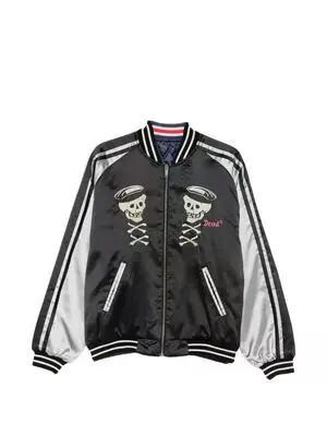 Deus Ex Machina Skull-embroidery Bomber Jacket