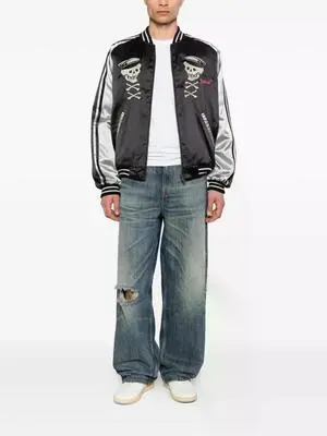 Deus Ex Machina Skull-embroidery Bomber Jacket