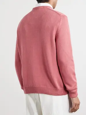 SLOWEAR Slim-fit Cotton Sweater - Pink