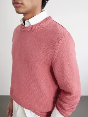 SLOWEAR Slim-fit Cotton Sweater - Pink
