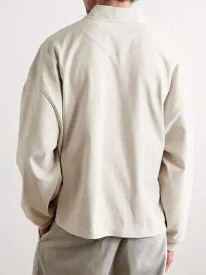 AGOLDE Darius Cotton-jersey Half-zip Polo Shirt