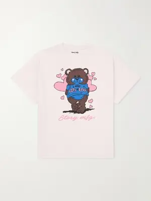 STORY MFG. Grateful Printed Organic Cotton-jersey T-shirt - Pink