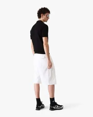 Casablanca Pleated Baggy Shorts - White