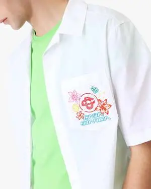 Casablanca Collage D'icones Graphiques Embroidered Short Sleeve Shirt