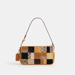 COACH Plaza Bag 25 With Patchwork - Brass/brown Multi