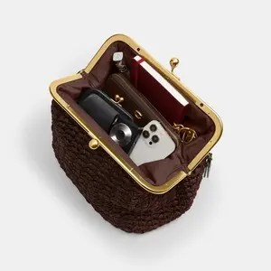 COACH Kisslock Frame Bag 27 - Brass/maple