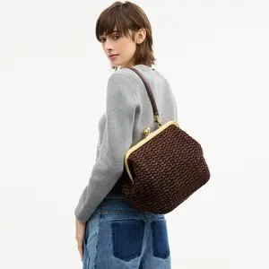 COACH Kisslock Frame Bag 27 - Brass/maple