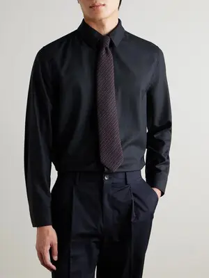 Mr P. Wool, Silk And Cashmere-blend Shirt - Blue