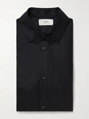 Mr P. Wool, Silk And Cashmere-blend Shirt - Blue