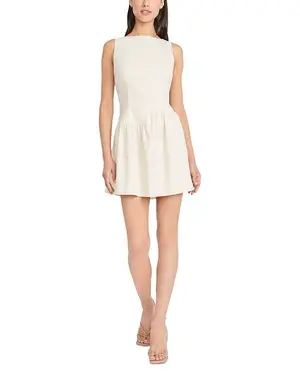 Maggy London Sleeveless Fit And Flare Mini Dress - Neutral