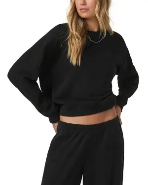 Vuori Sedona Seams Crewneck Sweatshirt - Black