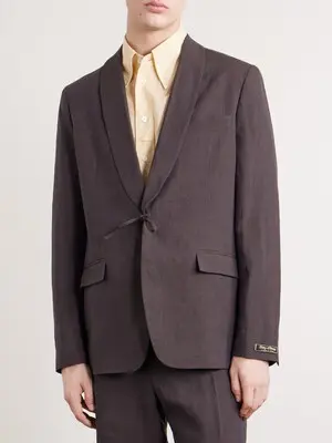 A KIND OF GUISE Shinji Shawl-collar Linen Suit Jacket