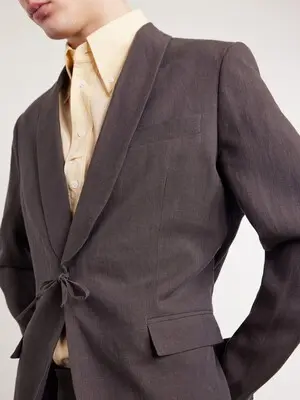 A KIND OF GUISE Shinji Shawl-collar Linen Suit Jacket