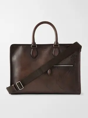 Berluti 2 Jours Neo Venezia Leather Briefcase - Brown