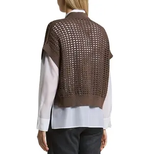 Peserico Cropped Cotton Cardigan