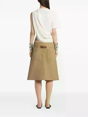 COURREGES Asymmetrical-sleeve T-shirt - White