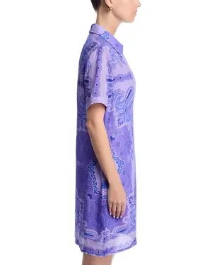 Johnny Was Paisley Print Henley Dress