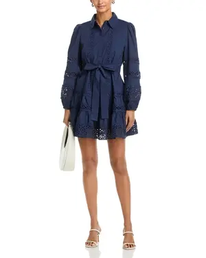 LAYERED WITH LOVE Aubrey Shirt Dress - Navy