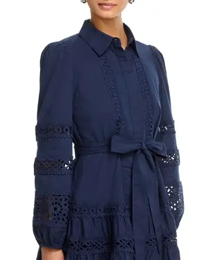 LAYERED WITH LOVE Aubrey Shirt Dress - Navy