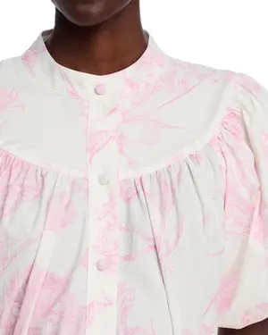 T Tahari Button-down Midi Dress With Floral Print - Etheral Garden