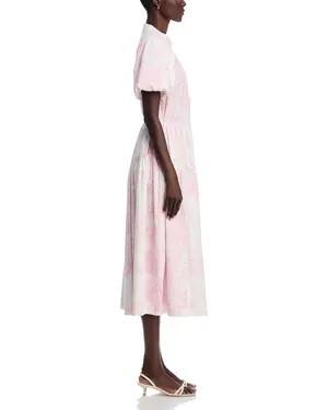 T Tahari Button-down Midi Dress With Floral Print - Etheral Garden