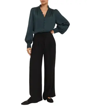 Mint Velvet Satin Long Sleeve Blouse
