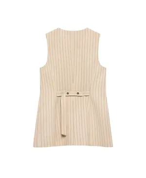 Mint Velvet Pinstripe Longline Waistcoat