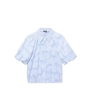 Mint Velvet Cotton Jacquard Striped Shirt