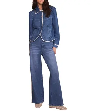 Mint Velvet Lace Trim Straight Jeans
