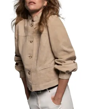 Mint Velvet Suede Puff Sleeve Jacket