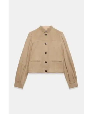 Mint Velvet Suede Puff Sleeve Jacket