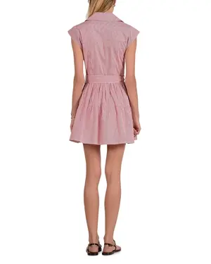Elan Cap Sleeve Tiered Dress - Red Stripe