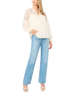 Vince Camuto Split Neck Button-front Blouse