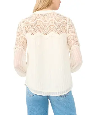 Vince Camuto Split Neck Button-front Blouse