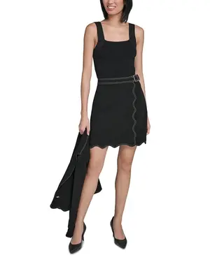 Karl Lagerfeld Paris Scalloped Wrap Skirt