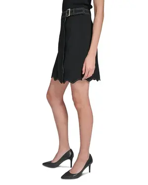 Karl Lagerfeld Paris Scalloped Wrap Skirt