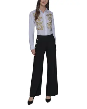 Karl Lagerfeld Paris Sailor Ponte Pants
